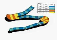 China Fiberglass Children Water Roller Coaster Slides Outdoor Pool Water Slide For Family With a Safety Height in Yellow for sale