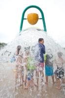 China Customized Spray Park Equipment Fiberglass Water Spray bucket for sale