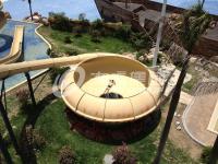 China 16m Platform Fun Aqua Park Fiberglass Water Slides Giant Space Water Slides for sale