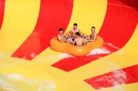 China 16m Platform Fun Aqua Park Fiberglass Water Slides Giant Space Water Slides for sale