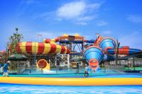 China 16m Platform Fun Aqua Park Fiberglass Water Slides Giant Space Water Slides for sale