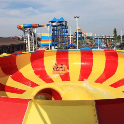 China 16m Platform Fun Aqua Park Fiberglass Water Slides Giant Space Water Slides for sale