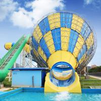 China Customized Super Tornado Fiberglass Water Slides 14.6m Platform Height for Themed Water Park for sale