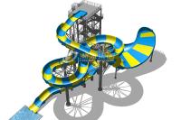 China Magic Flying Blanket Fiberglass Water Slides Platform 20m For Theme Park Project for sale