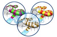 China Commercial anaconda water slide for adventure amusement waterpark / Fiberglass Water Slide for sale