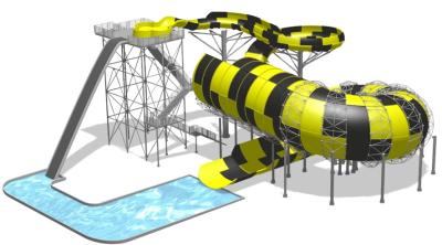 China Commercial anaconda water slide for adventure amusement waterpark / Fiberglass Water Slide for sale