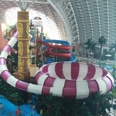 China Space Bowl Water Slide Games , Fiberglass Pool Slides 30mx72m Floor Space for sale