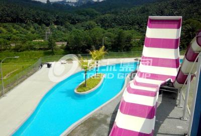 China Outdoor Custom Water Slides Amusement Park Boomerang Aqua Slide For 2 People for sale