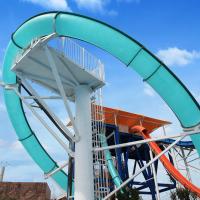 China Vison Aqua Loop Fiberglass Water Slide for Theme Parks for sale