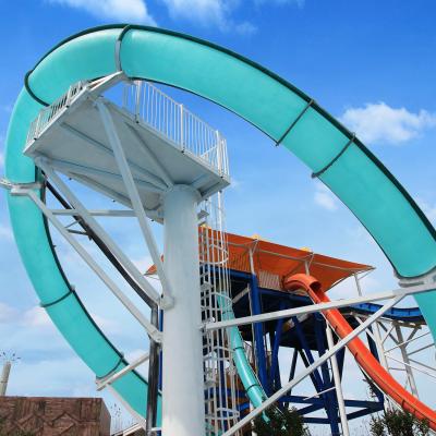 China Vison Aqua Loop Fiberglass Water Slide for Theme Parks for sale