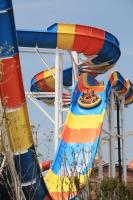 China Giant Boomerang Fiberglass Water Slides Ashland / DSM Resin , 18.75m Platform Height for sale