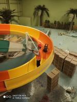 China Indoor group Slide Wide Slide Water Slides For Hotel Aqua Park Fiberglass Material for sale
