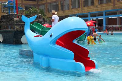 China Outdoor Water Park Whales Cartoon Shape Kids Pool Whale Water Slides CE SGS for sale