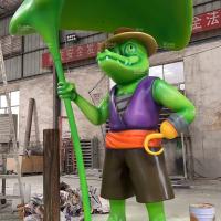 China IP Sculpture Fiberglass Vison Waterparks Playground Equipment Spray mushroom Aqua Play For Amusement Park Games for sale