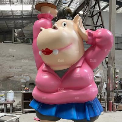 China IP Sculpture Fiberglass Vison Waterparks Playground Equipment Spray mushroom Aqua Play For Amusement Park Games for sale