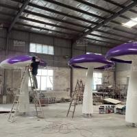 China Customized IP Sculpture Fiberglass Vison Waterparks Playground Equipment Spray mushroom Aqua Play For Amusement Park Design Games for sale