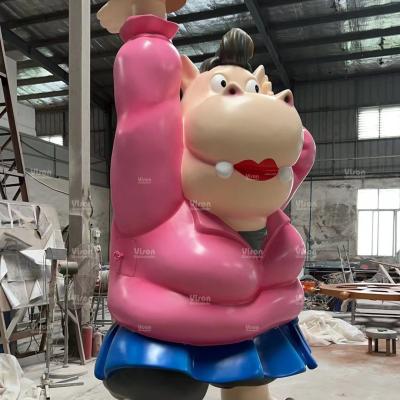 China Customized IP Sculpture Fiberglass Vison Waterparks Playground Equipment Spray mushroom Aqua Play For Amusement Park Games for sale