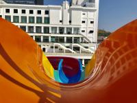 China Fast Installation Water Slide with 360 Riders/H Capacity and 2 Riders/Lane Sliding Mode for Aqua Park for sale