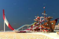 China Customized indoor water park with Shopping mall for sale