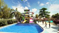 China Large Holiday Resort Fiberglass Amusement park reosrt water slide with for sale
