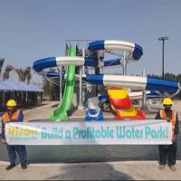 China Five Star Hotel Resort Toboggan Fiberglass Water Slide with 21m*15m*8m Size for Amusement Parks for sale