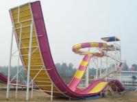China Durable Fiberglass Boomerang Water Slide with 18.75m Height and 1080 Riders/Hour Capacity for Water Parks for sale