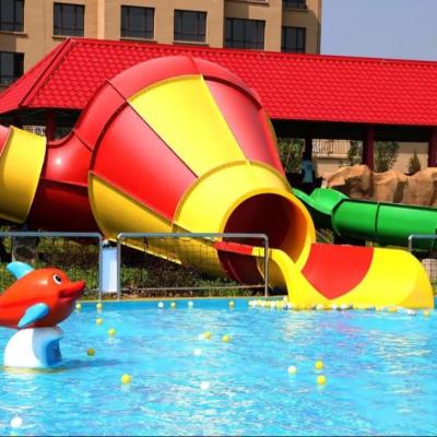 China Big Fiberglass Water Slides Family Water Park Aqua Park Amusement for sale