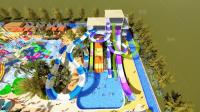 China Water Park Fiberglass Super Swing Adult Kids Water Slides Group Slide for sale