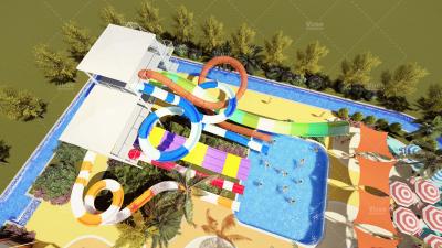 China Water Slides Group A SpectraTower 6-in-1 Multi-Generation Slide Complex for sale