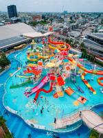 China Customized Theme Gigantic Water House Aqua Playground with 1200 Riders Capacity and Hot-Dip Galvanized Steel for sale