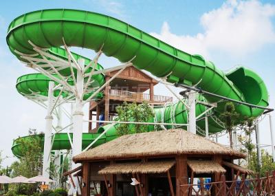China FRP Custom Water Slides Toboggan 6 People Fiberglass Family Slide Aqua Park Equipment for sale