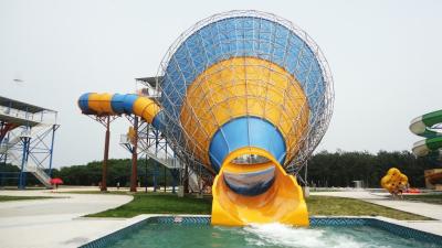 China Tornado Slide Fiberglass Water Slide with 4-Person Raft 720 Riders/Hour and Hot-Dip Galvanized Steel for sale