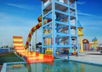 China 13m Platform Height U-Turn Water Slide with 480 Riders/Hour Capacity and 2-Person Raft for sale