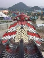 China King Cobra Fiberglass Water Slide with 16.4m Platform Height, 480-Person Capacity, and Hot-Dip Galvanized Steel Structure for sale