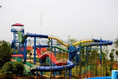 China Flying Dragon Fiberglass Water Slide with 13m Platform Height, 360 Persons/Hour Capacity, and Hot-Dip Galvanized Steel Structure for sale