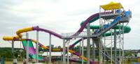 China Flying Dragon Fiberglass Water Slide with 13m Platform Height, 360 Persons/Hour Capacity, and Hot-Dip Galvanized Steel Structure for sale