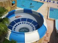 China Space Bowl Water Slide with 8.5m Bowl Diameter, 180 persons/h Capacity, and 10.65m Platform Height for sale