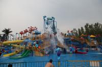China Super Water Play Structure with Hand-laid Fiberglass Flume and Hot-dip Galvanized Steel Structure for Turnkey Support for sale