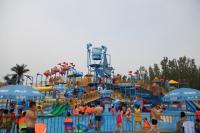 China Super Water Play Structure with Hand-laid Fiberglass Flume and Hot-dip Galvanized Steel Structure for Turnkey Support for sale