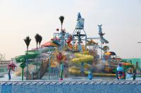 China Super Water Play Structure with Hand-laid Fiberglass Flume and Hot-dip Galvanized Steel Structure for Turnkey Support for sale