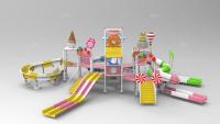 China Small Interactive Water House with Hand-laid Fiberglass Flume and Hot-dip Galvanized Steel Structure for Water Park Equipment for sale