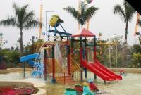 China Small Interactive Water House with Hand-laid Fiberglass Flume and Hot-dip Galvanized Steel Structure for Water Park Equipment for sale