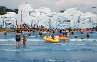 China PLC Controlled Pneumatic Wave Pool with Hot-dip Galvanized Steel Structure and 10+ Wave Patterns for sale