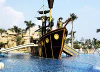 China Pirate Ship Water Play with Hand-laid Fiberglass Flume and Hot-dip Galvanized Steel Structure for Turnkey Support for sale