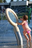 China Children's Water Play Equipment with Hot-Dip Galvanized Steel Structure, Corrosion-Resistant Fiberglass Flume, and Shallow Water Safety Design for sale