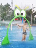 China Children's Water Play Equipment with Hot-Dip Galvanized Steel Structure, Corrosion-Resistant Fiberglass Flume, and Shallow Water Safety Design for sale