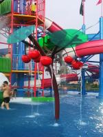 China Children's Water Play Equipment with Hot-Dip Galvanized Steel Structure, Corrosion-Resistant Fiberglass Flume, and Shallow Water Safety Design for sale