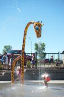 China Children's Water Play Equipment with Hot-Dip Galvanized Steel Structure, Corrosion-Resistant Fiberglass Flume, and Shallow Water Safety Design for sale