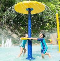 China Children's Water Play Equipment with Hot-Dip Galvanized Steel Structure, Corrosion-Resistant Fiberglass Flume, and Shallow Water Safety Design for sale