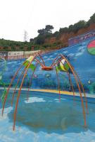 China Children's Water Play Equipment with Hot-Dip Galvanized Steel Structure, Corrosion-Resistant Fiberglass Flume, and Shallow Water Safety Design for sale